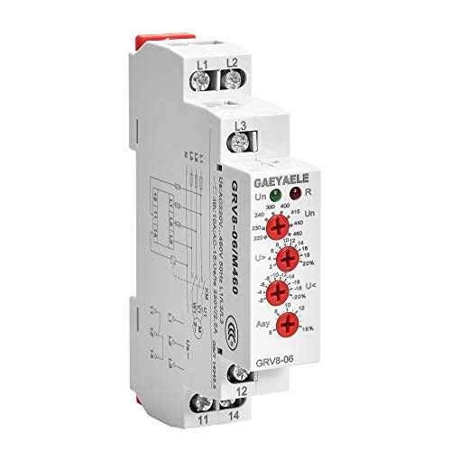 GAEYAELE Three Phase Failure Phase Sequence Voltage Monitoring Relay ...
