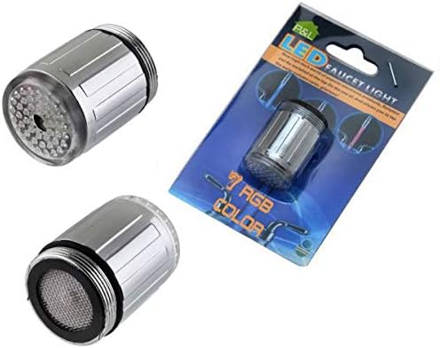 7Color Water Aaron Faucet LED Light Glow Shower Spray Stream Tap water ...