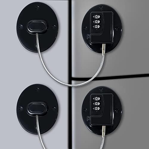 Refrigerator Lock Combination AOSITE 2 Pack Black Fridge Locks for ...