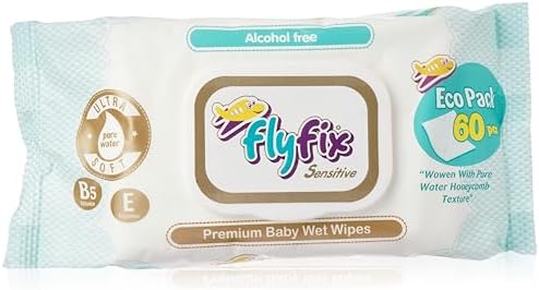 Flyfix Wet Wipes for Sensitive Skin 60psc - Pack of 1 price in Saudi ...