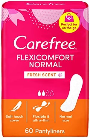 Carefree Daily Panty Liners, Flexicomfort, Fresh Scent, Pack Of 60 ...