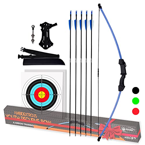 Keshes Archery Recurve Bow and Arrow Youthbow Set - 44" Beginner ...