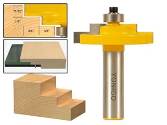 Yonico Stepped Rabbet Router Bit 3/16-Inch Glass 1/2-Inch Shank 18127 ...