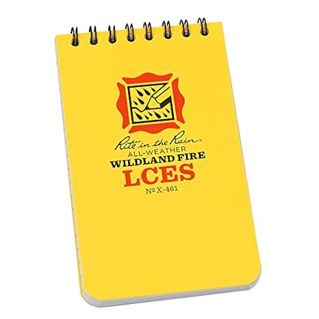 Amazon.com: Rite in the Rain Weatherproof LCES Wildland Fire Notebook ...