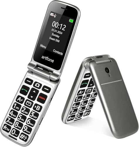artfone 4G Flip Phones for Seniors, Unlocked Flip Phone with Talking ...