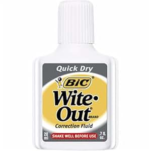 Amazon.com : Bic Wite-Out Correction Fluid : White Out : Office Products