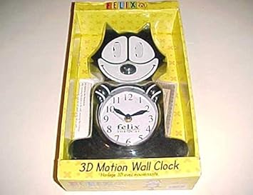 Amazon.com: NJ Croce Felix The Cat Animated Wall Clock: Home & Kitchen