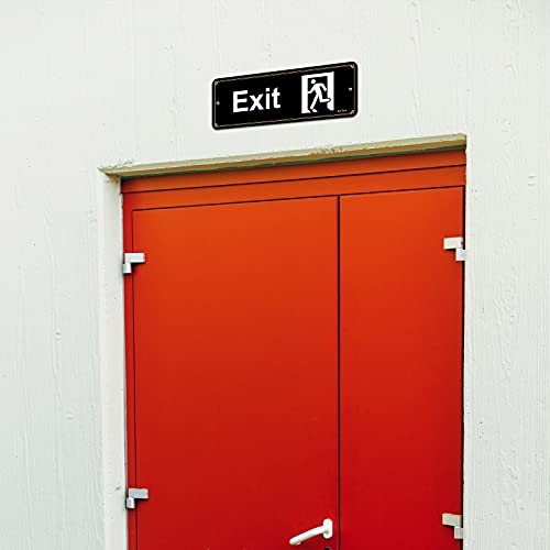 3 Pack Exit Signs For Business Reflective Aluminum Warning Metal Sign ...