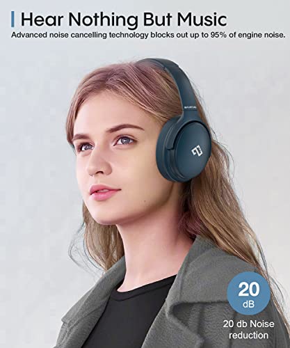 INFURTURE Active Noise Cancelling Headphones, H1 Wireless Over Ear Bluetooth Headphones, Deep ...
