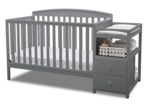 Buy Gray All-In-One Convertible Crib, Toddler Bed, Daybed, and Changing ...