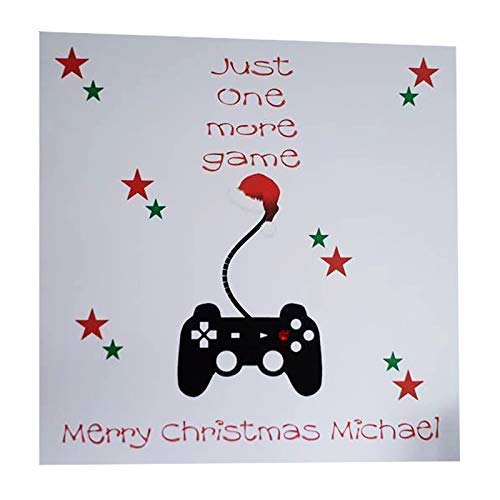 HANDMADE PERSONALISED HAPPY CHRISTMAS GAMING CARD. PS4, PLAYSTATION 5 ...