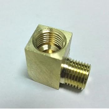 Amazon.com: Metric Fitting M12 M12X1 Male Elbow Adapter Brass 90 Degree ...