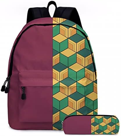 Goodern Tomioka Giyuu Backpack With Pencil Case Japanese Anime Backpack ...