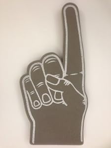 Palm Printed Giant Foam Hand Pointy Finger (Grey): Amazon.co.uk: Toys ...
