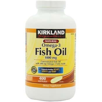 Amazon.com: Kirkland Signature Omega-3 Fish Oil Concentrate 1000 mg ...