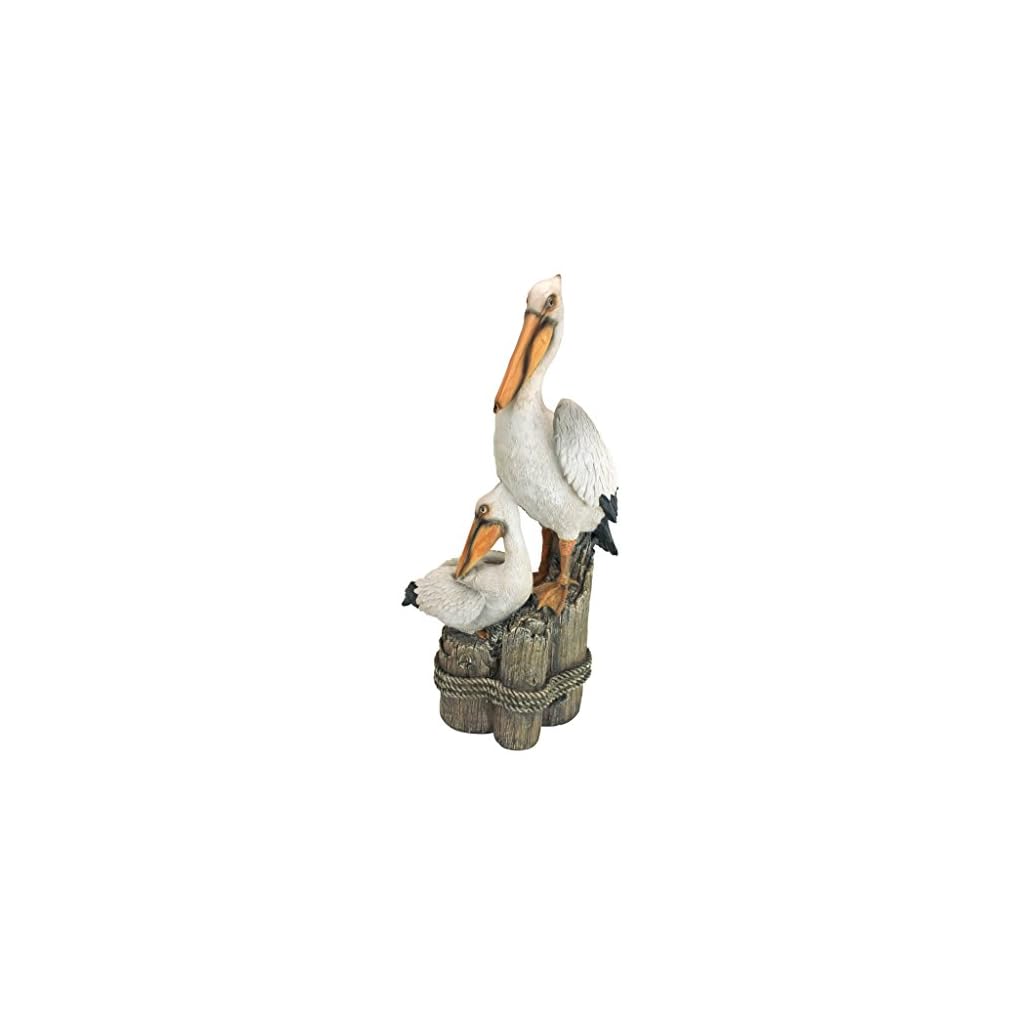 Design Toscano Coastal Decor Ocean’s Perch Pelicans Garden Bird Statue ...