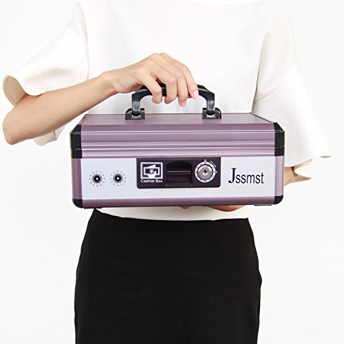 Aluminum Portable Locking Cash Box - Jssmst Personal Security Lock Box ...