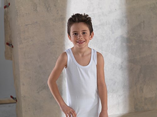 BRIX Boys' Undershirt Super Soft 100% Cotton 4 PK Tank Tops. (7/8 Years ...