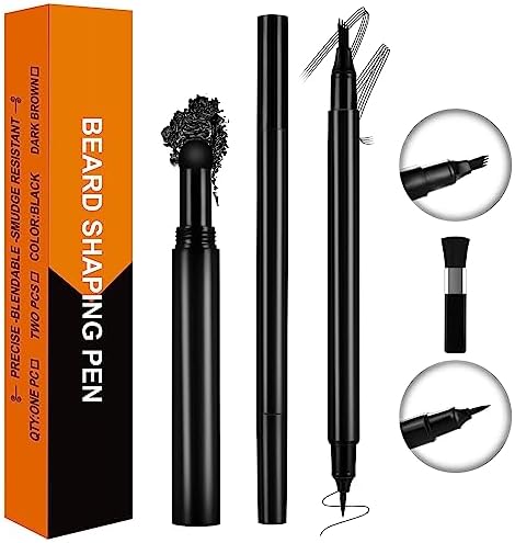 Beard Pencil Filler, Barber Styling Pen with Brush, Waterproof Proof ...