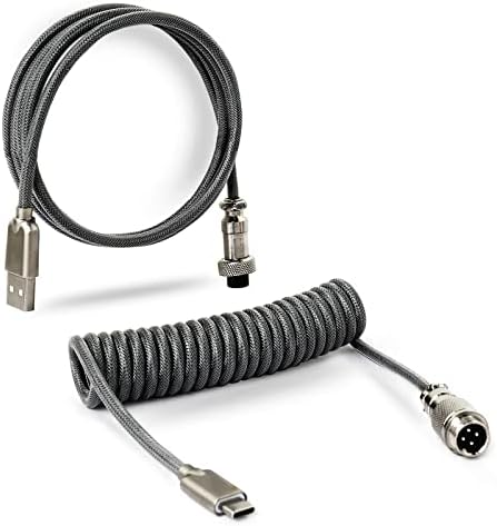 سعر RK ROYAL KLUDGE Coiled Keyboard Cable, USB C Custom Cord for ...
