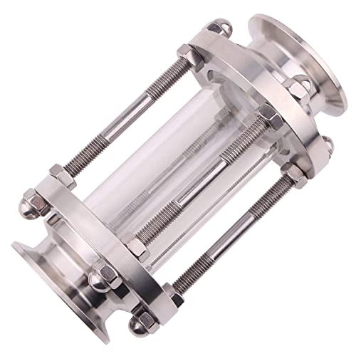 DERNORD In-Line Sight Glass with Clamp End,Flow Sanitary Straight Sight ...