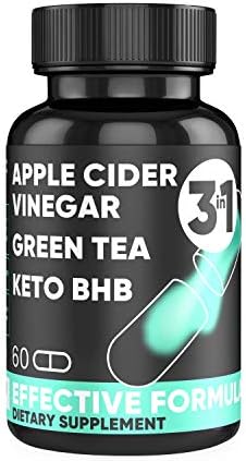 Potent Keto BHB Salts + Apple Cider Vinegar RAW ACV + Green Tea Extract ...