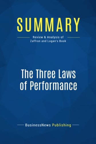 Amazon.com: Summary: The Three Laws of Performance: Review and Analysis ...
