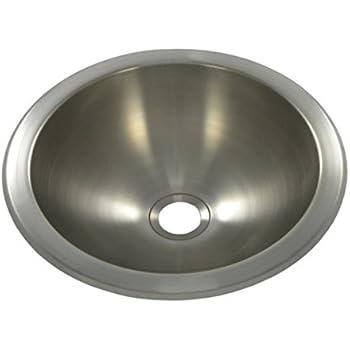 10" x 10" Round Bar Sink, Undermount, Finish: Brushed Stainless Steel ...