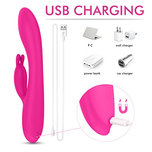 G Spot Rabbit Vibrator With Heating Function And Bunny Ears For