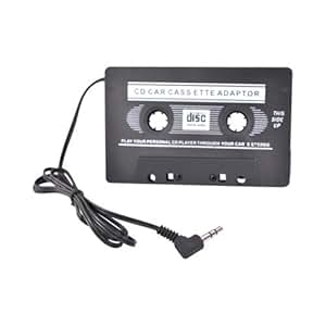 Amazon.com: Black Universal Car Cassette Tape Deck Adapter for 3.5mm ...