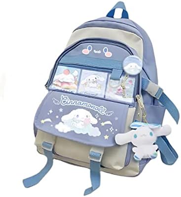 Kawaii Backpack Cute Cartoon Cinnamoroll Kuromi School Bag Bookbag With ...