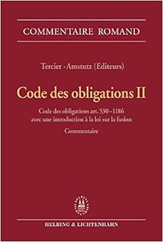 Code des obligations II: Code des obligations art. 530-1186; Loi sur ...