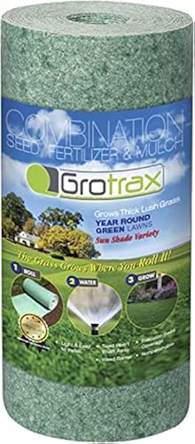 Grotrax Biodegradable Grass Seed Mat - 50 SQFT Year Round Green - Grass ...
