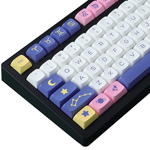 JOMKIZ Keycaps,132 Keys PBT Keycaps Set Constellation XDA Profile Dye ...