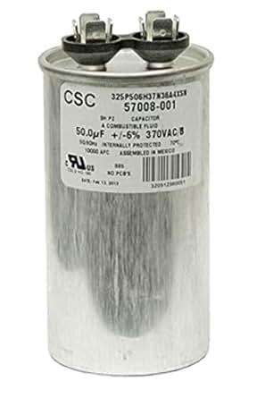 Amazon.com: CSC 325P506H37N36A4XSN 50.0UF +/-6% 370V AC/B Run Capacitor ...
