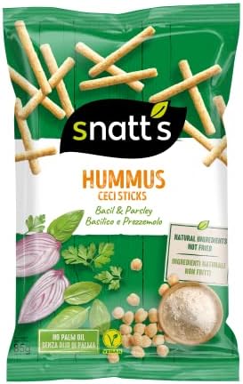 SNATTS Hummus Stacks with Basil & Parsley 85 Grams | Vegan & Gluten ...