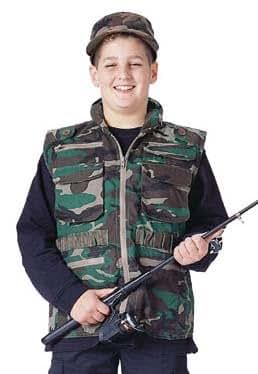 Amazon.com: Kids Camouflage Hunting Vest Woodland Camo: Clothing