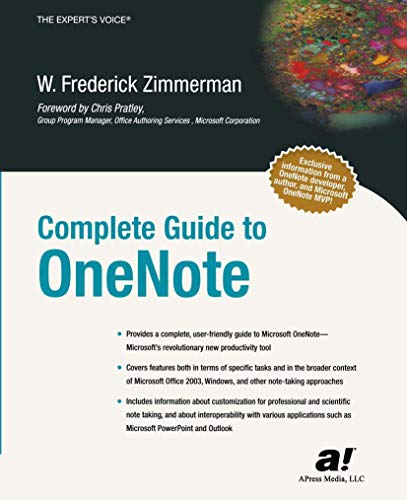 Amazon - Complete Guide to OneNote: W. Frederick Zimmerman ...