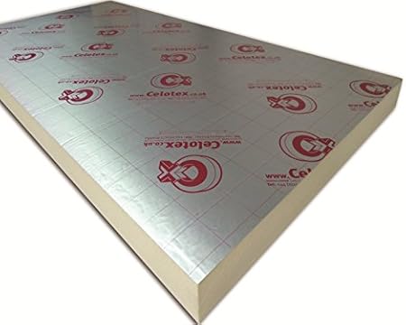 Pack of 7 Celotex Insulation Board GA4100 2400mm x 1200mm x 100mm ...