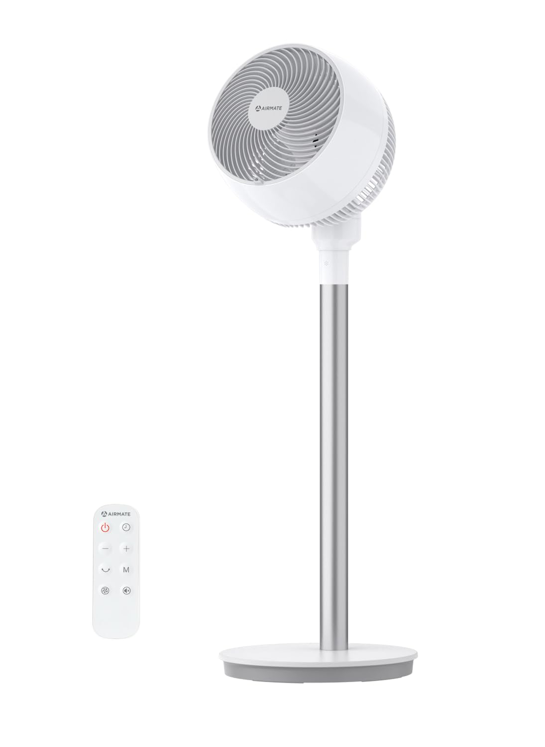 AIRMATE Standing Fan for Bedroom, 9" Blade Quiet 25dB Pedestal Fan with ...