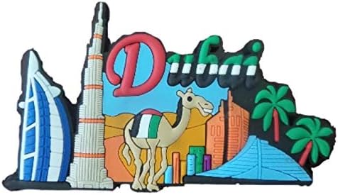 Dubai Souvenir Magnet with Burj Khalifah and Burj Al Arab and camel ...