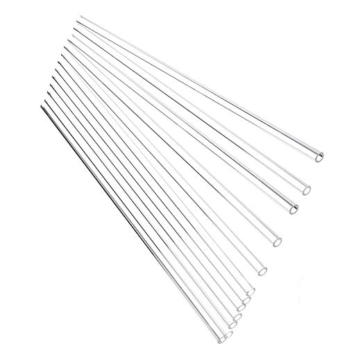 tonchean Glass Tubes 12 Pack-12 inch Long Industrial Glass Tubing 8mm ...