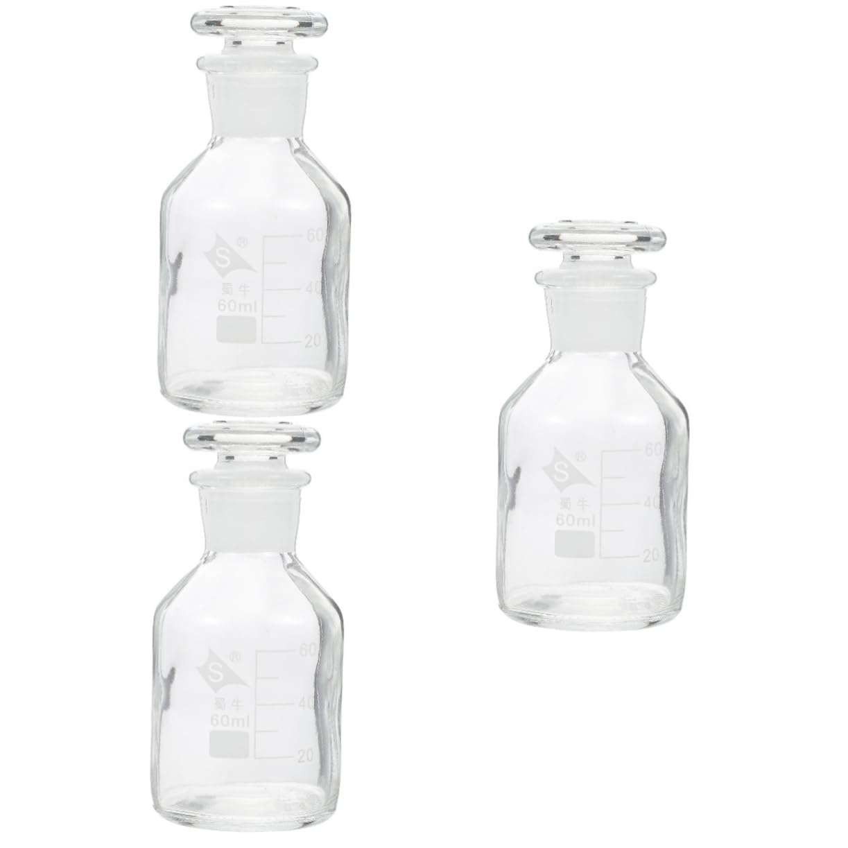Mua TEHAUX Glass Reagent Jar Candy Container Sample Bottle 3 Pcs ...