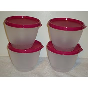 Amazon.com: Tupperware Refrigerator Bowls Set of 4- Sheer with ...