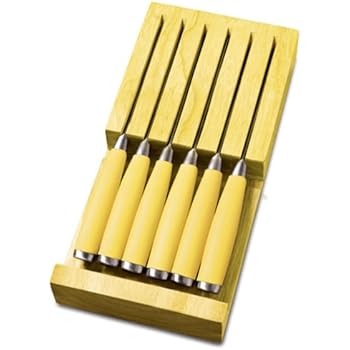 Amazon.com: Fiesta Steak Knives, Set with In-Drawer Block (6 Piece ...