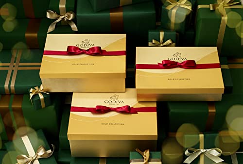 Godiva Chocolatier Holiday Gift Box with Red Ribbon – 36 Piece Assorted ...