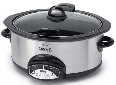 Amazon.com: Rival SCVP609H-SS 6-Quart Programmable Slow Cooking Crock ...