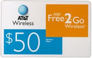 Amazon At T Prepaid 50 Refill Card
