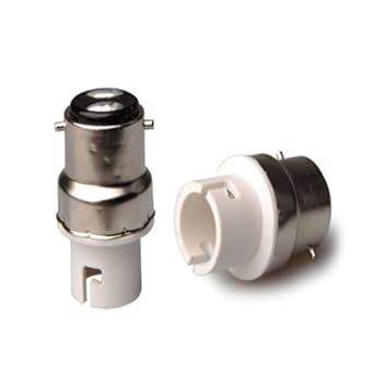 B22 to B15 Lamp Light Bulb Socket Base Adapter Converter Edison Screw ...