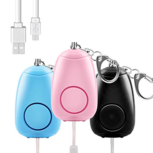 Sunrich Safe Personal Alarm for Women 3 Pack 130db Safety Siren ...